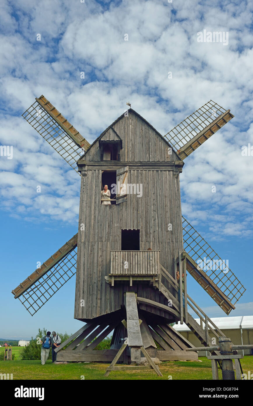 Post mill at Pudagla, Usedom Island, Germany Stock Photo - Alamy