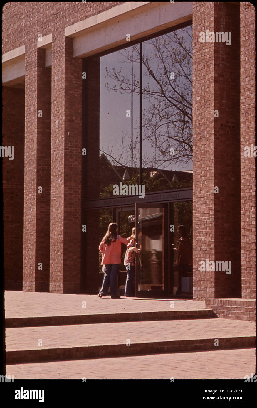 This image shows the Cleo Rogers Memorial Library, a public library ...