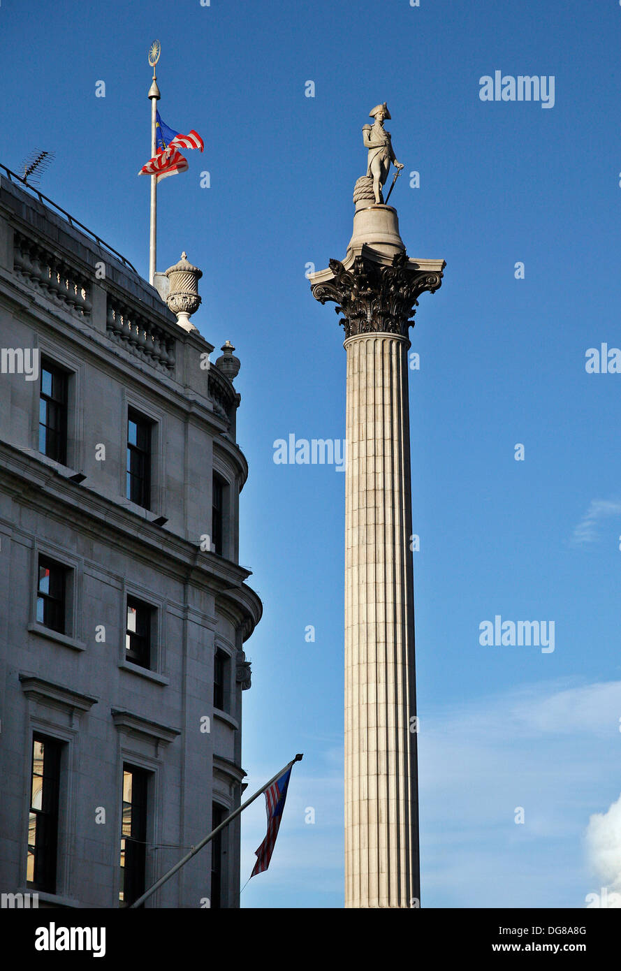 Nelson's Column Trafalgar Square Admiral Horatio Nelson Battle of ...
