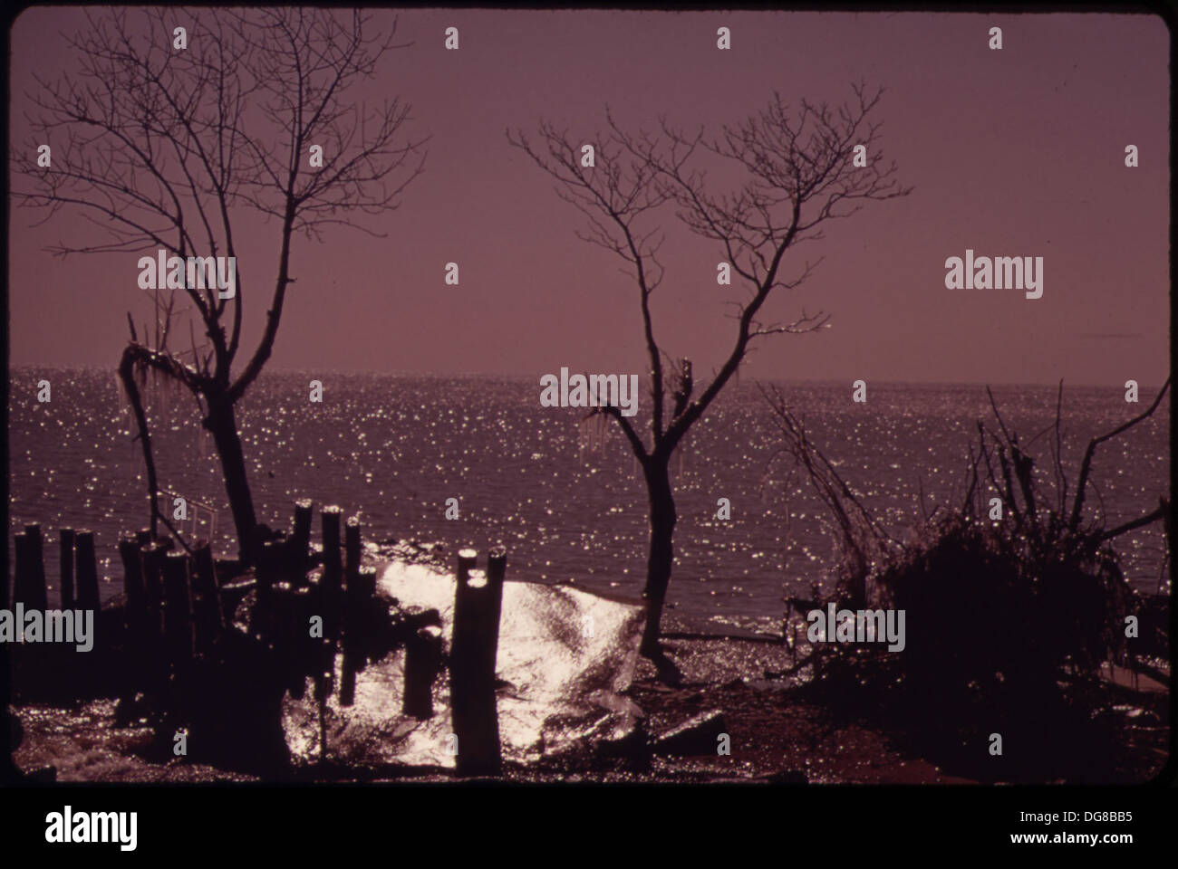This image shows the aftermath of a severe storm that caused ...