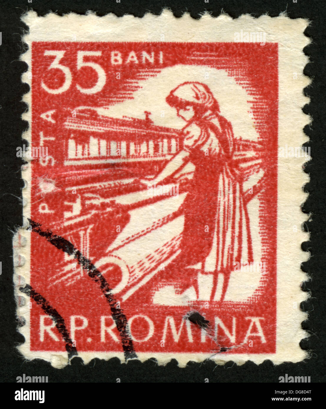 Romania post mark stamp hi-res stock photography and images - Alamy