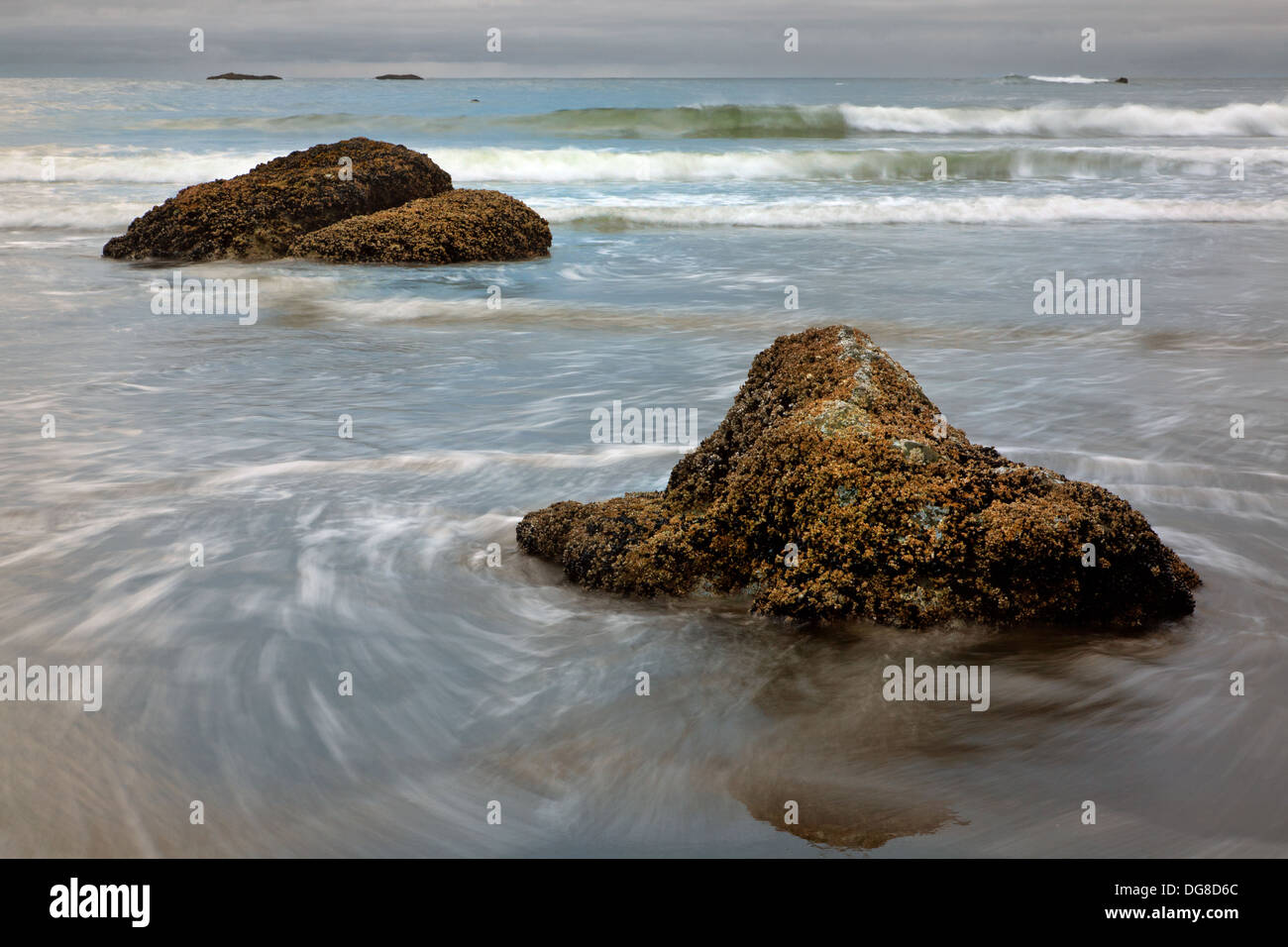 Water Swirling Around Rocks