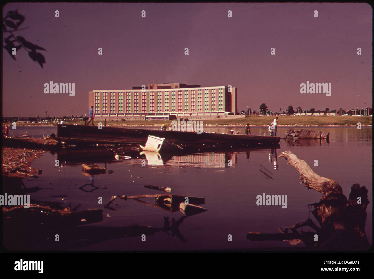 This photograph captures crabbing activity from an old dock in the ...