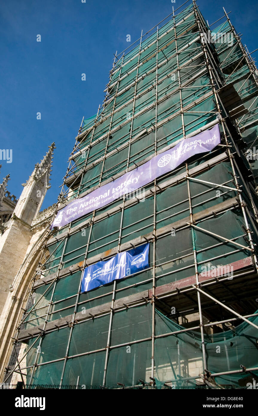 york minster scaffold scaffolding repair renovation under Stock Photo ...