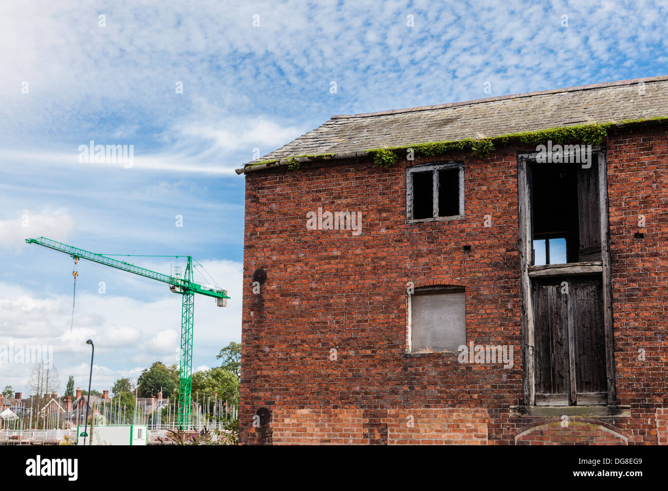 Old building, new construction Stock Photo - Alamy