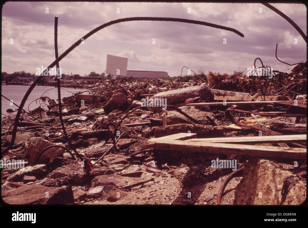 This image shows dumping activities at Fields Point along Narragansett ...