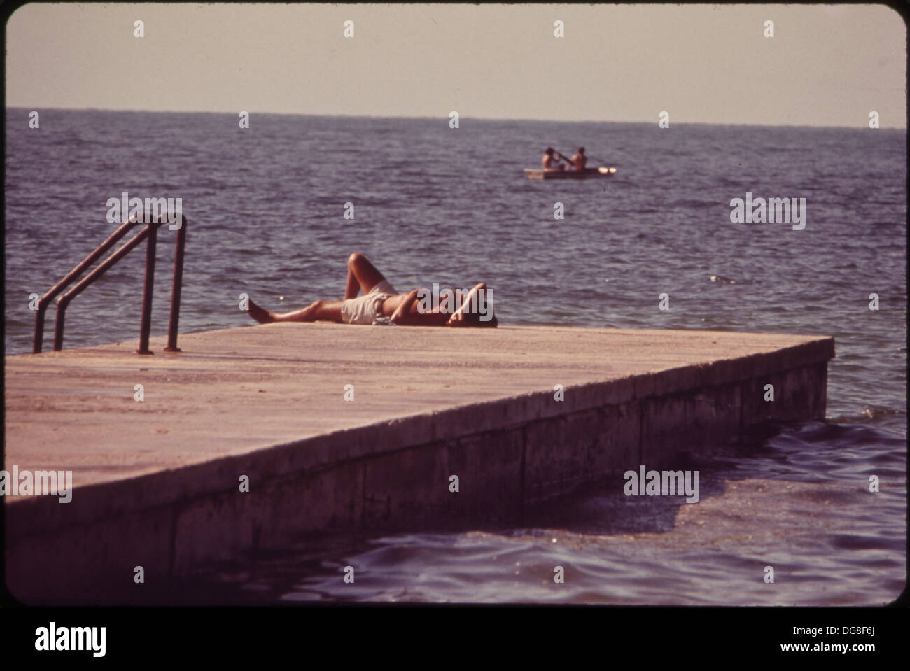 Visitors enjoy the Atlantic Ocean from the southernmost swimming pier ...