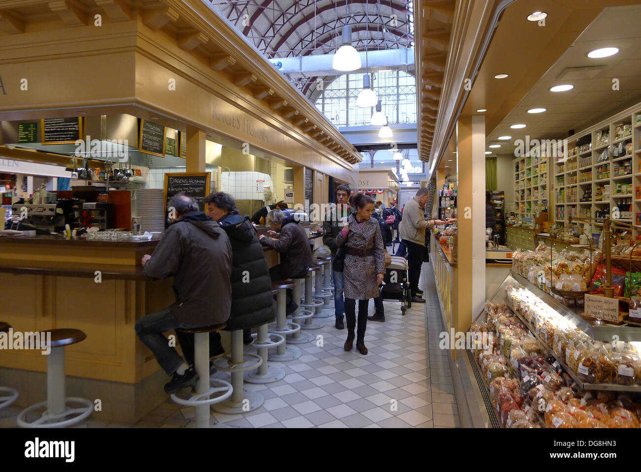 Inside the Feskekorka food market building, Gothenburg Sweden Stock ...