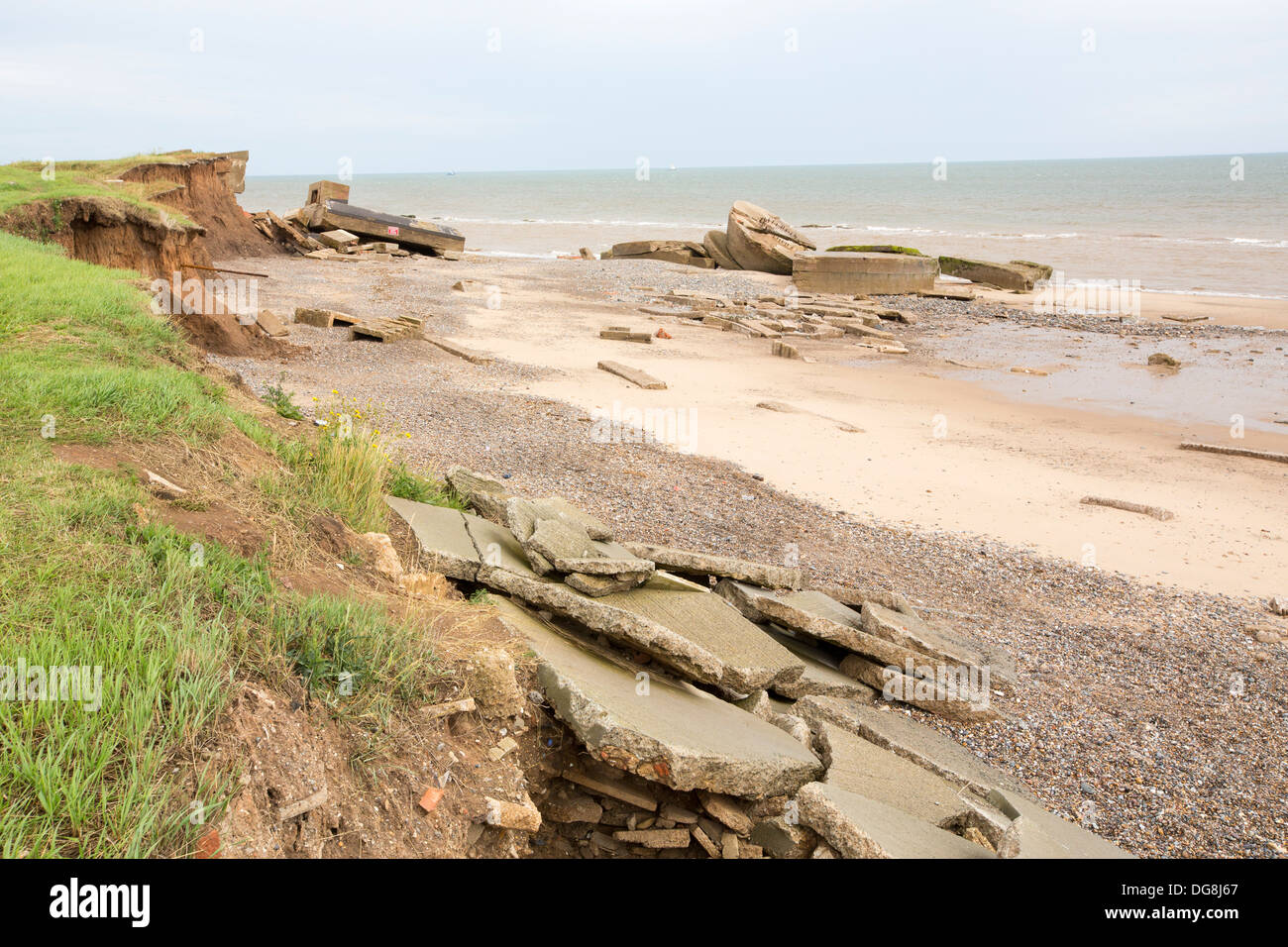 The Remains of the Godwin battery near Spurn point, destroyed by ...