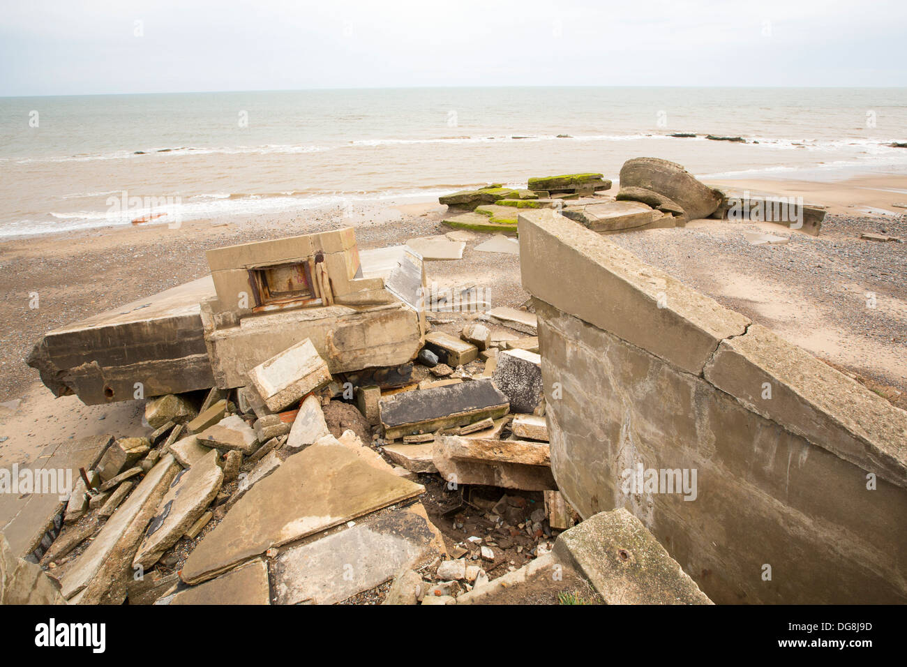 The Remains of the Godwin battery near Spurn point, destroyed by ...