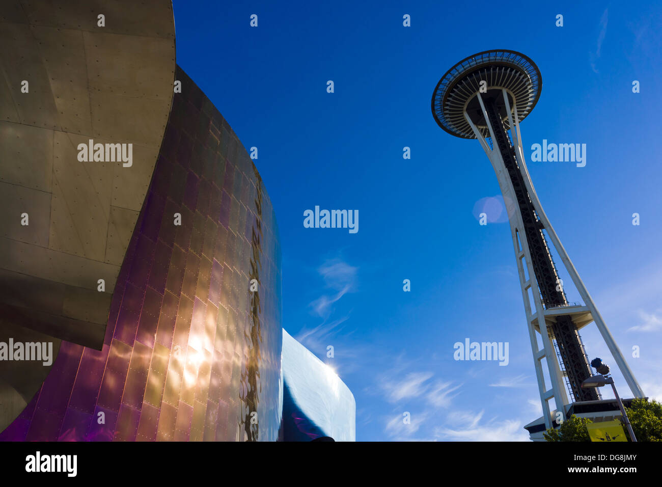 EMP Museum and Space Needle. Seattle, Washington, USA Stock Photo - Alamy