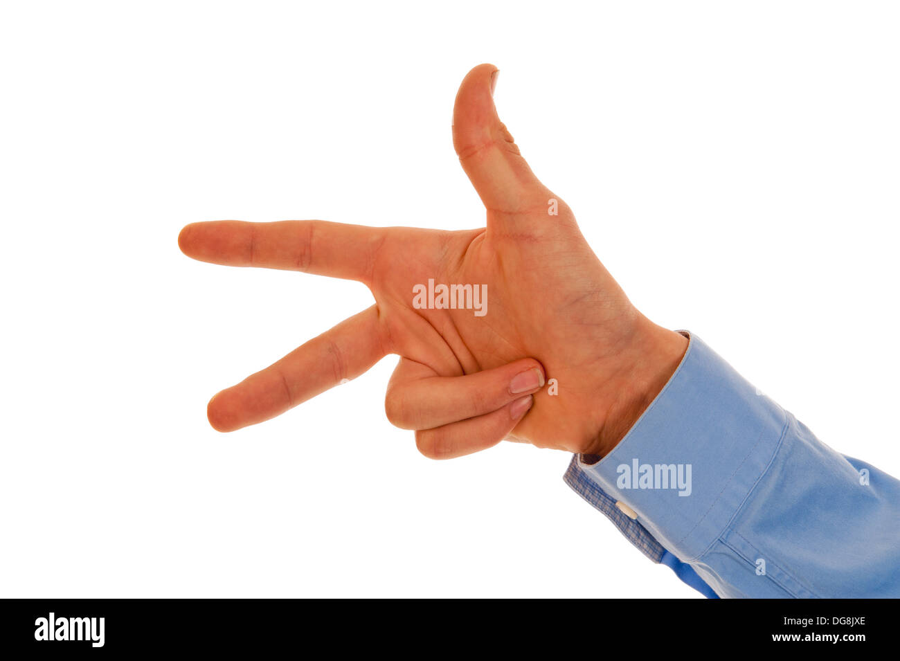 Hand three fingers white hi-res stock photography and images - Alamy