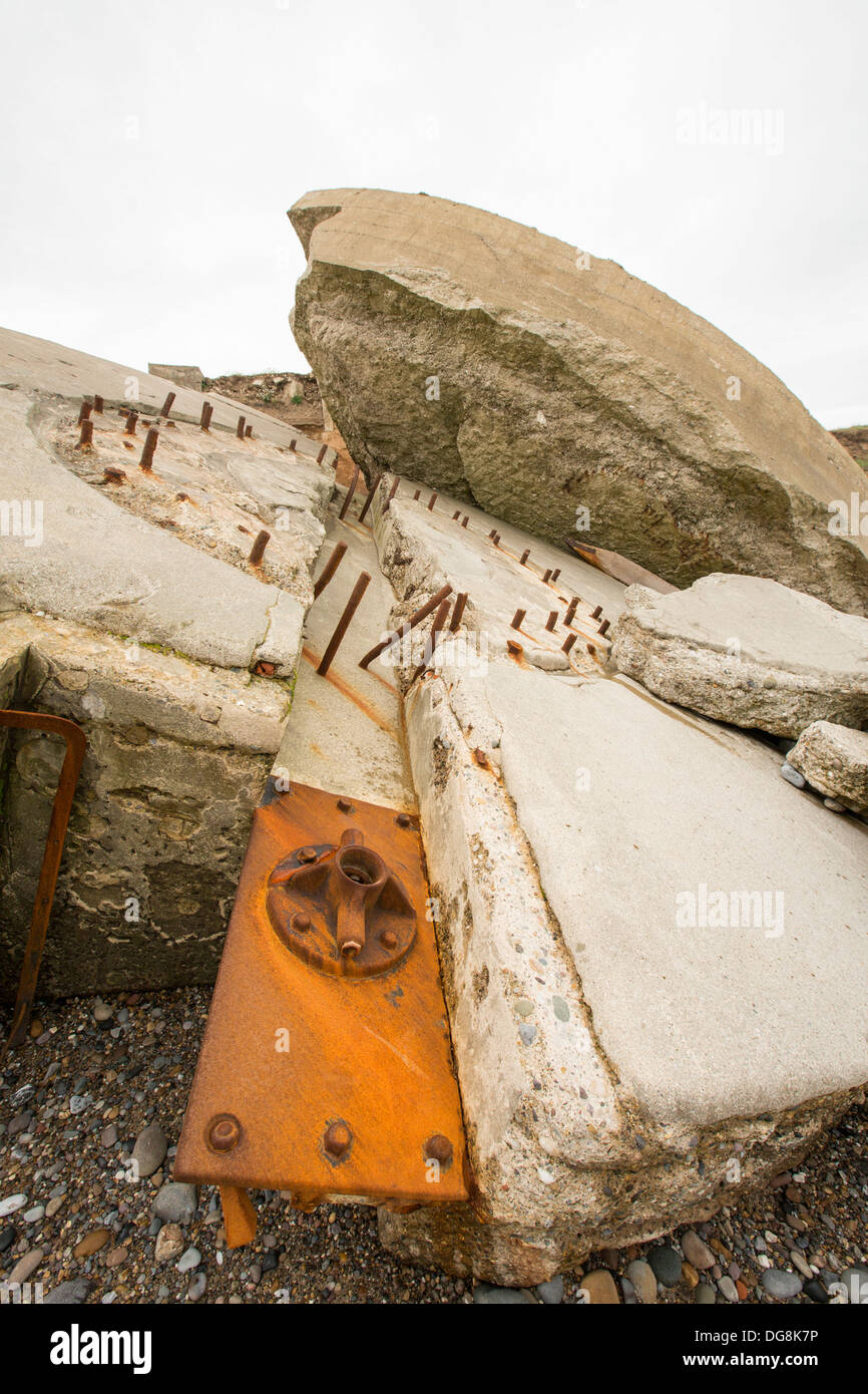 The Remains of the Godwin battery near Spurn point, destroyed by ...