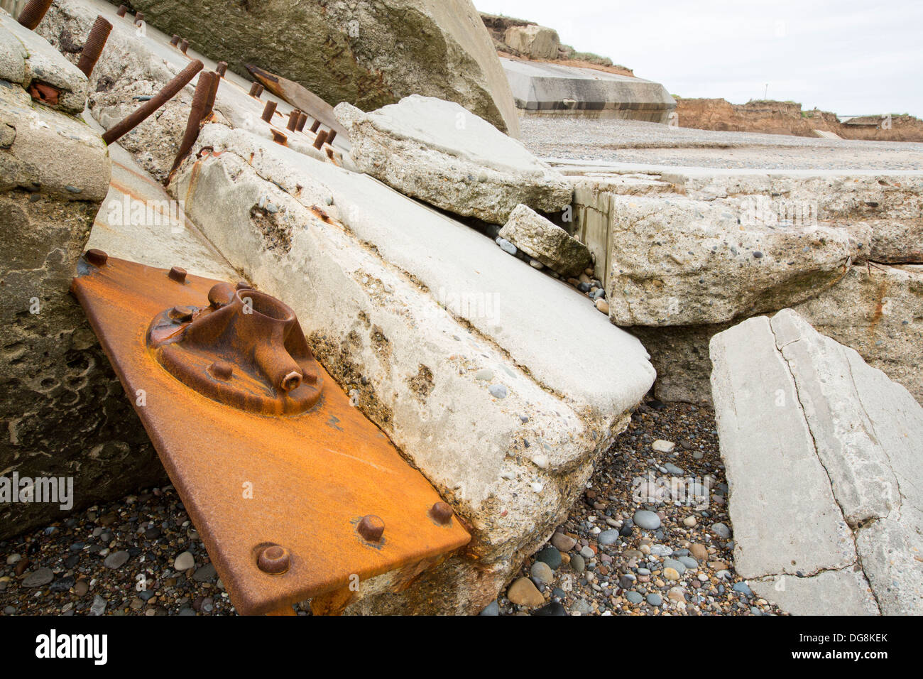 The Remains of the Godwin battery near Spurn point, destroyed by ...