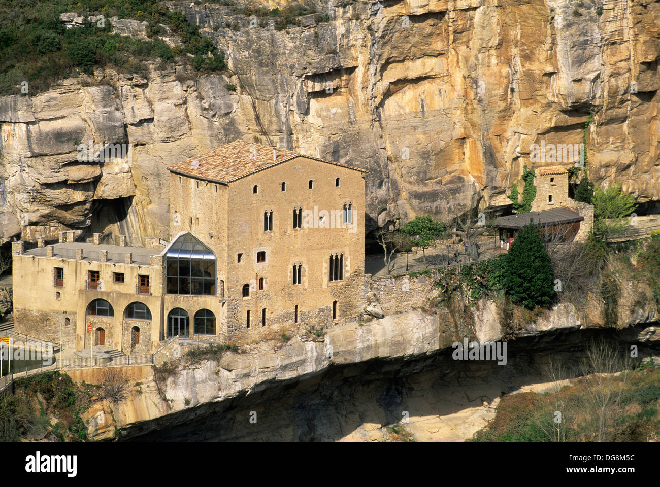 Monastery Catalonia Cliff Stock Photos & Monastery Catalonia Cliff ...