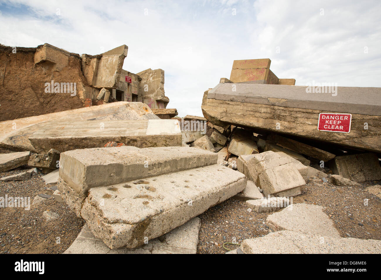 The Remains of the Godwin battery near Spurn point, destroyed by ...