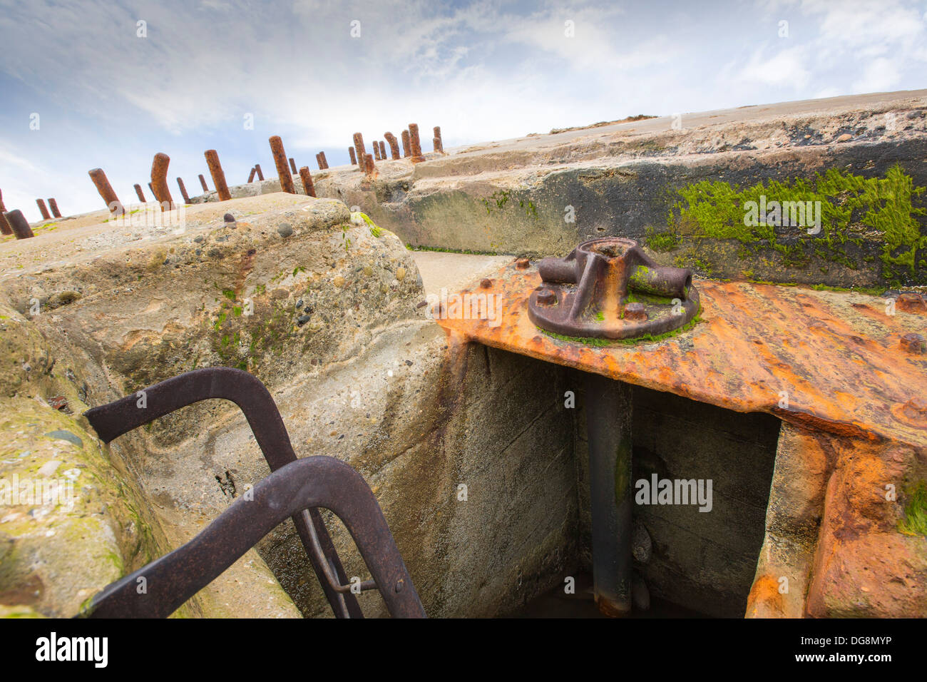 The Remains of the Godwin battery near Spurn point, destroyed by ...
