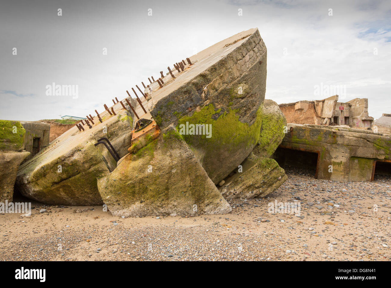 The Remains of the Godwin battery near Spurn point, destroyed by ...