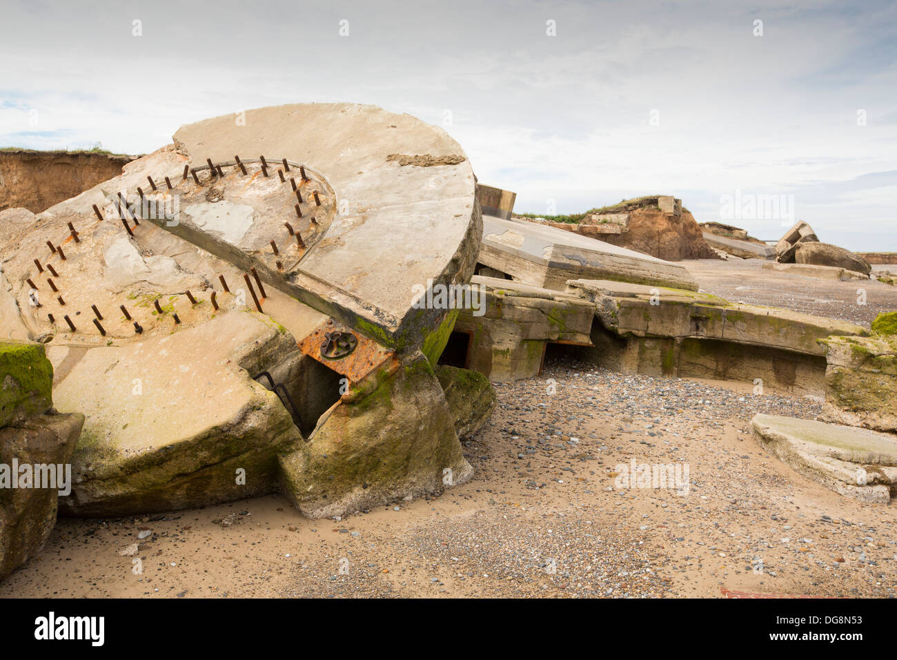 The Remains of the Godwin battery near Spurn point, destroyed by ...