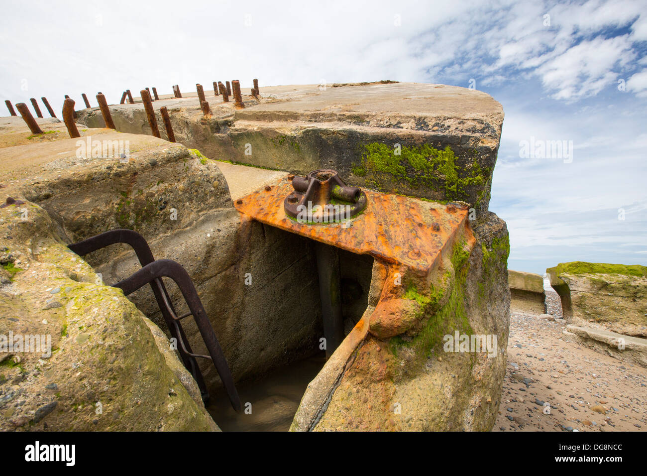 The Remains of the Godwin battery near Spurn point, destroyed by ...