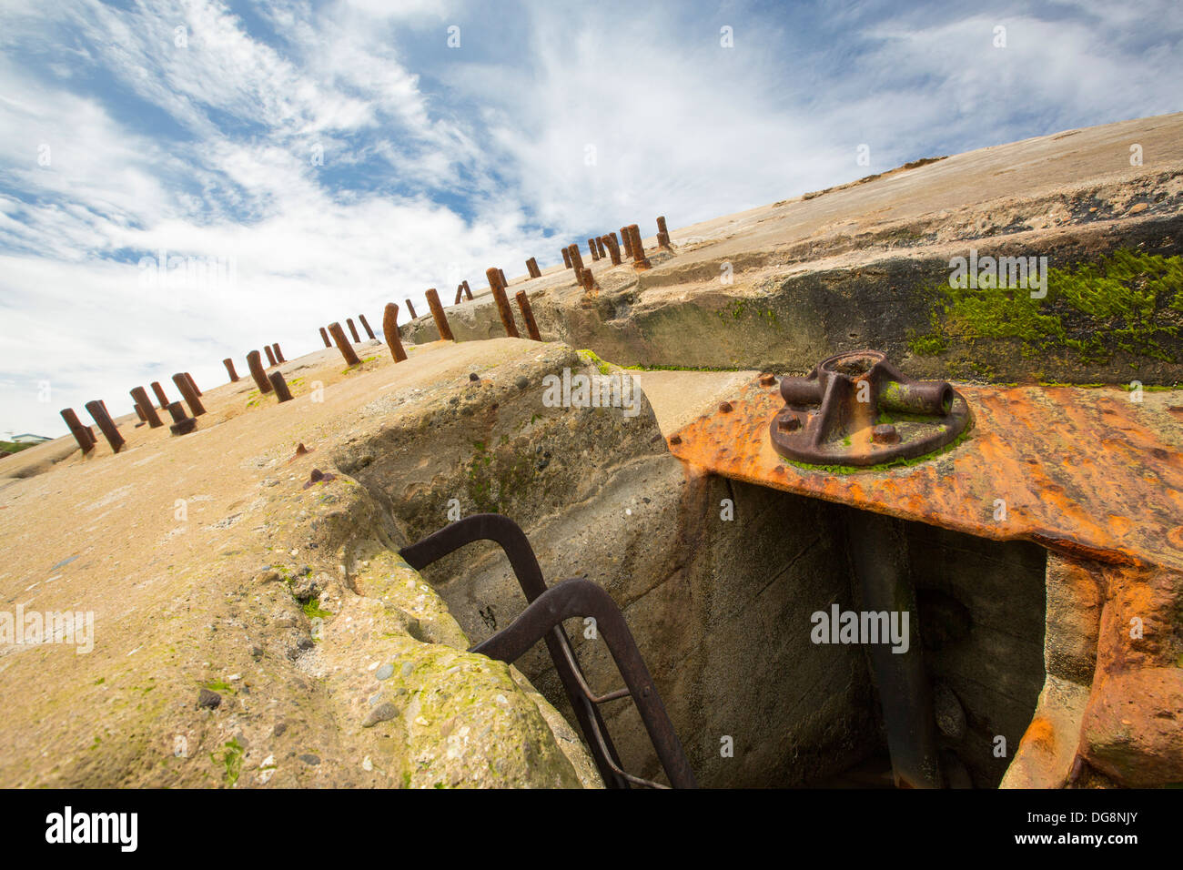 The Remains of the Godwin battery near Spurn point, destroyed by ...