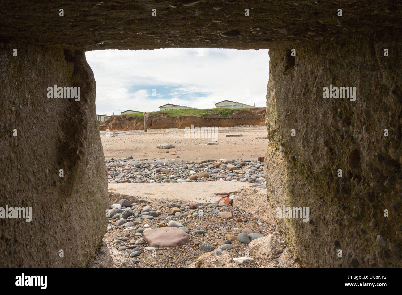 The Remains of the Godwin battery near Spurn point, destroyed by ...