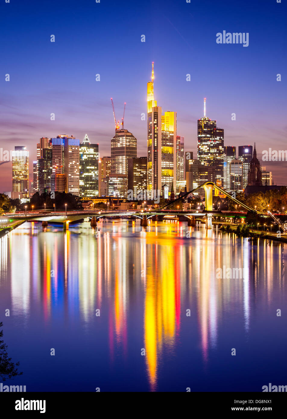 Skyline of Frankfurt, Germany, the financial center of the country ...