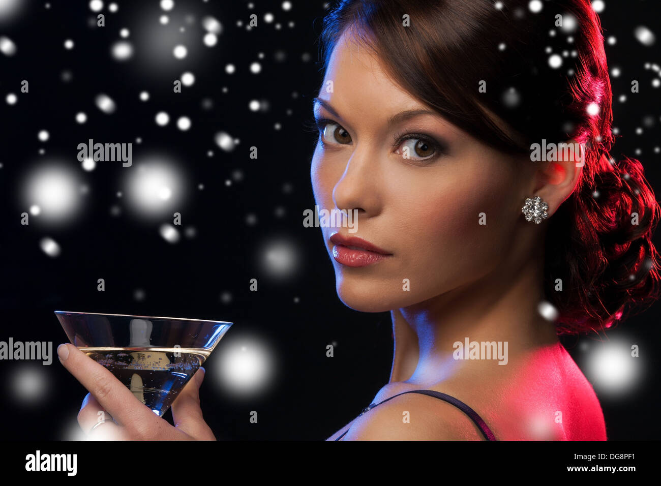 woman with cocktail Stock Photo - Alamy