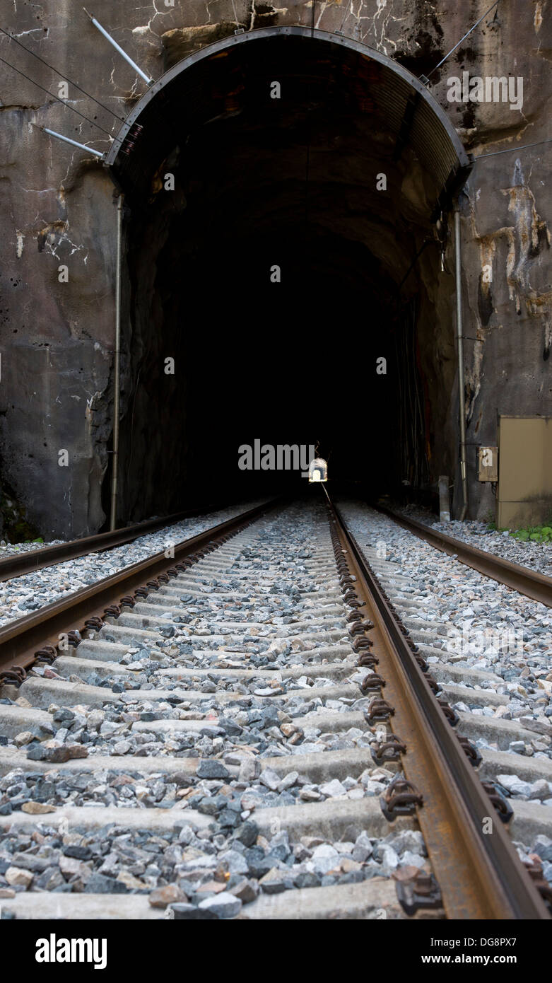 Underground railroad tunnel opening , Finland Stock Photo - Alamy