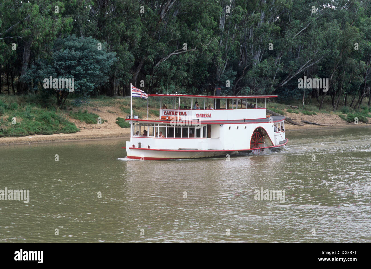 Australia, Victoria, Echuca, the historic ship Canberra along the ...