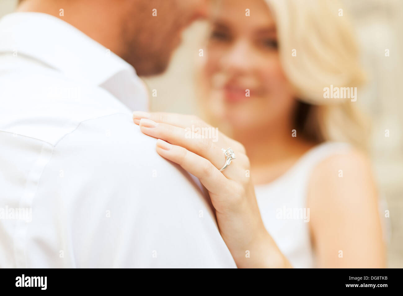 romantic man proposing to beautiful woman Stock Photo - Alamy