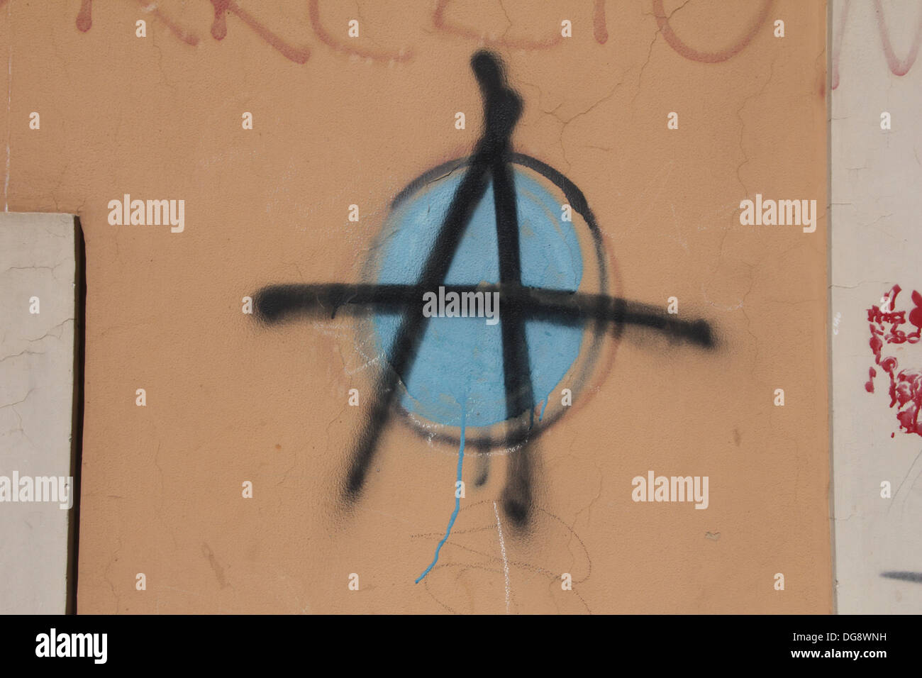 Anarchy graffiti on wall in hi-res stock photography and images - Alamy