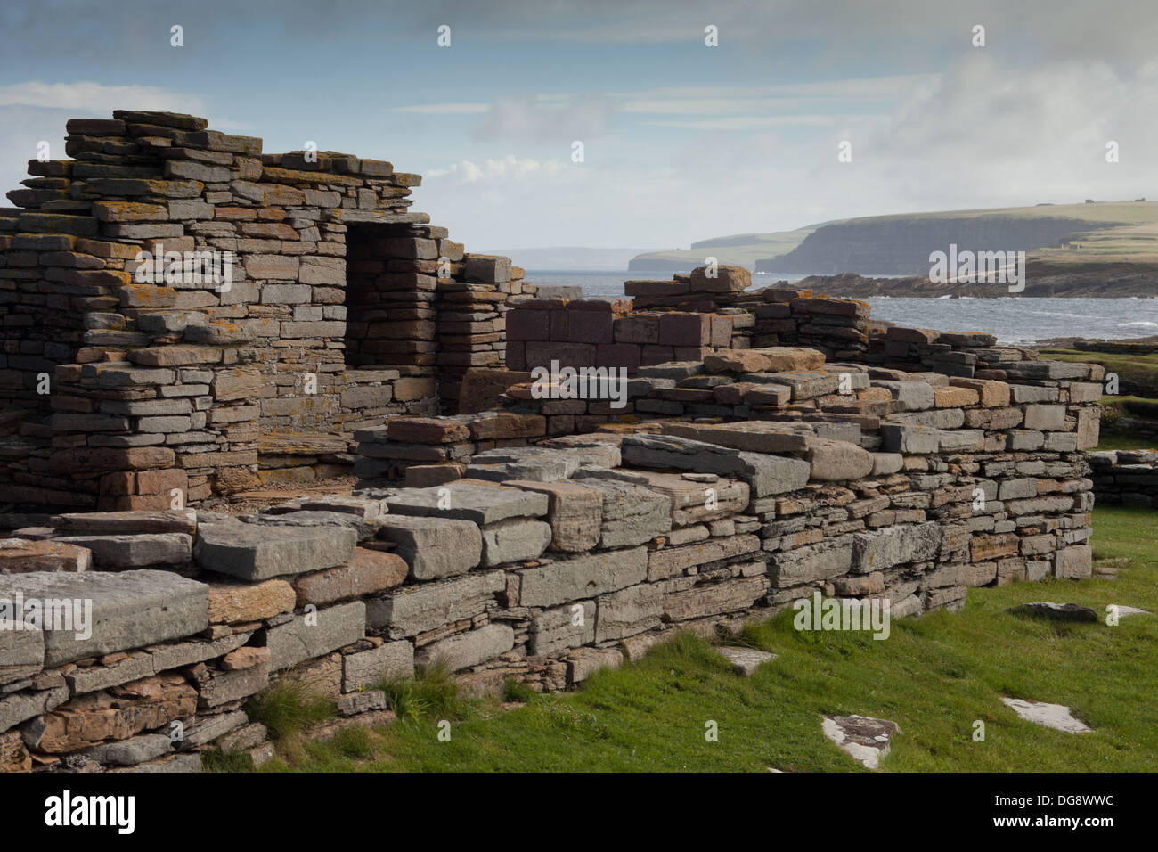 Broch of Gurness, prehistoric site in Orkney Scotland UK Stock Photo ...