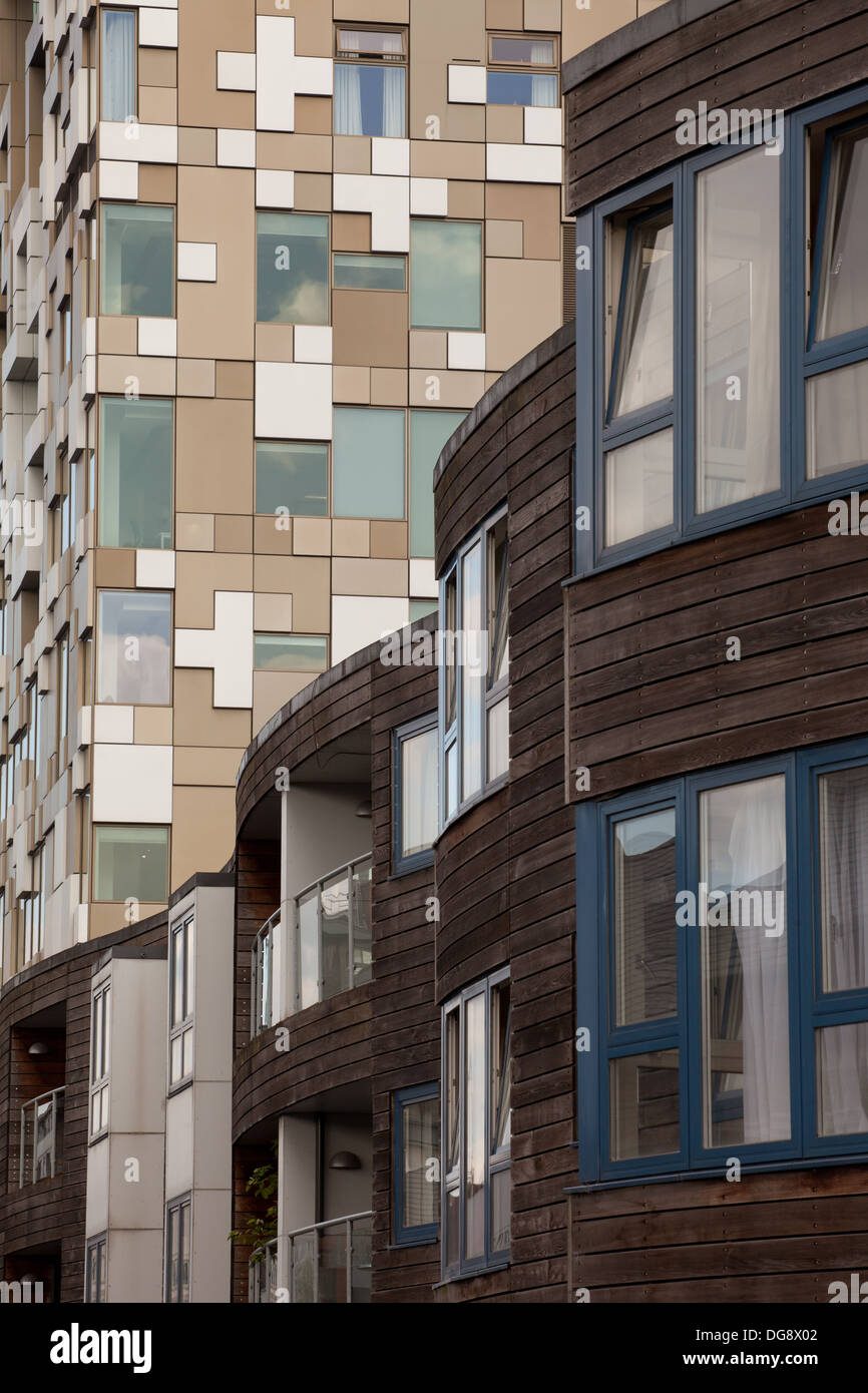 The Cube building photographed with other style architecture, The ...