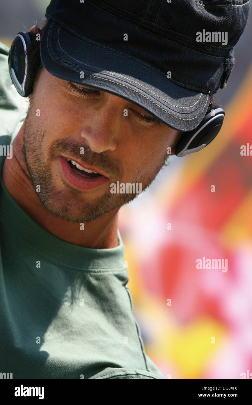 Handsome men in headphones listening hi-res stock photography and ...