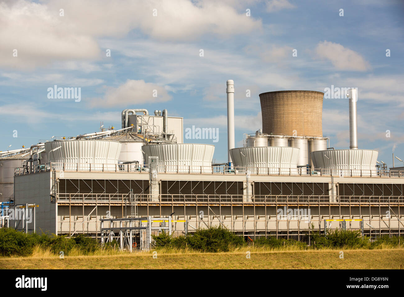 A gas fired power station at Salt End near Hull on the Humber estuary ...