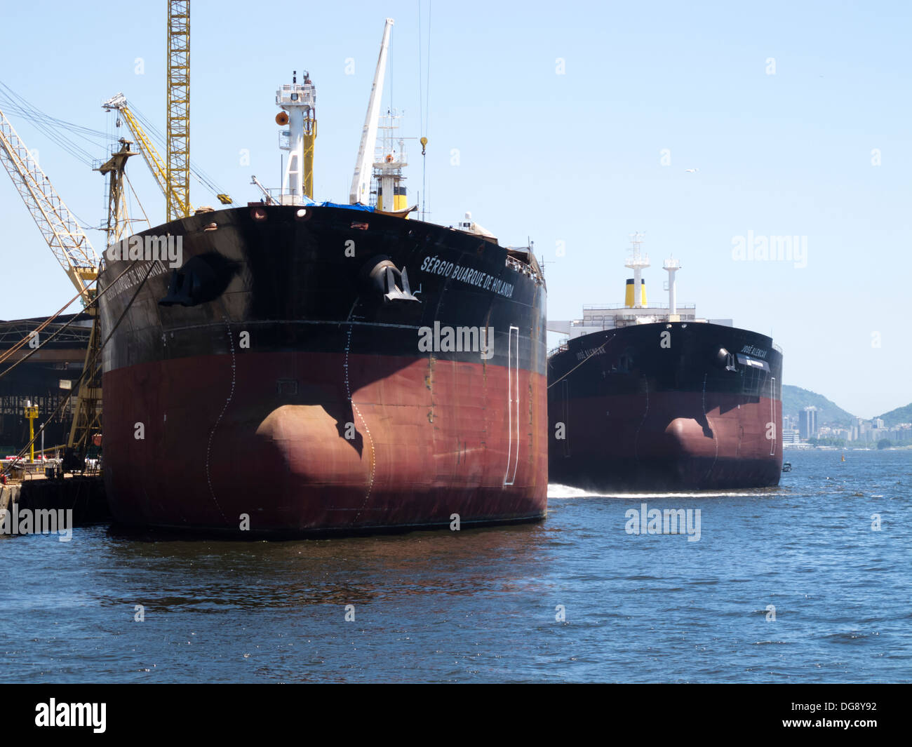 construction of Tanker vessels in shipyard at Niteroi, Rio de Janeiro ...