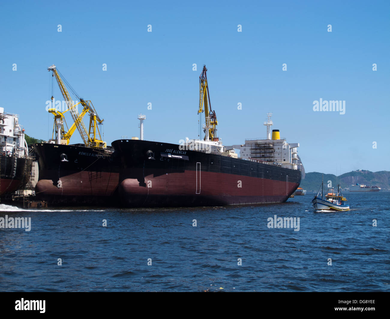 construction of Tanker vessels in shipyard at Niteroi, Rio de Janeiro ...
