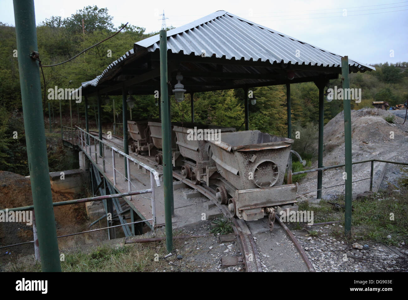Mine wagons, gold mine Nagorno Karabakh Stock Photo - Alamy