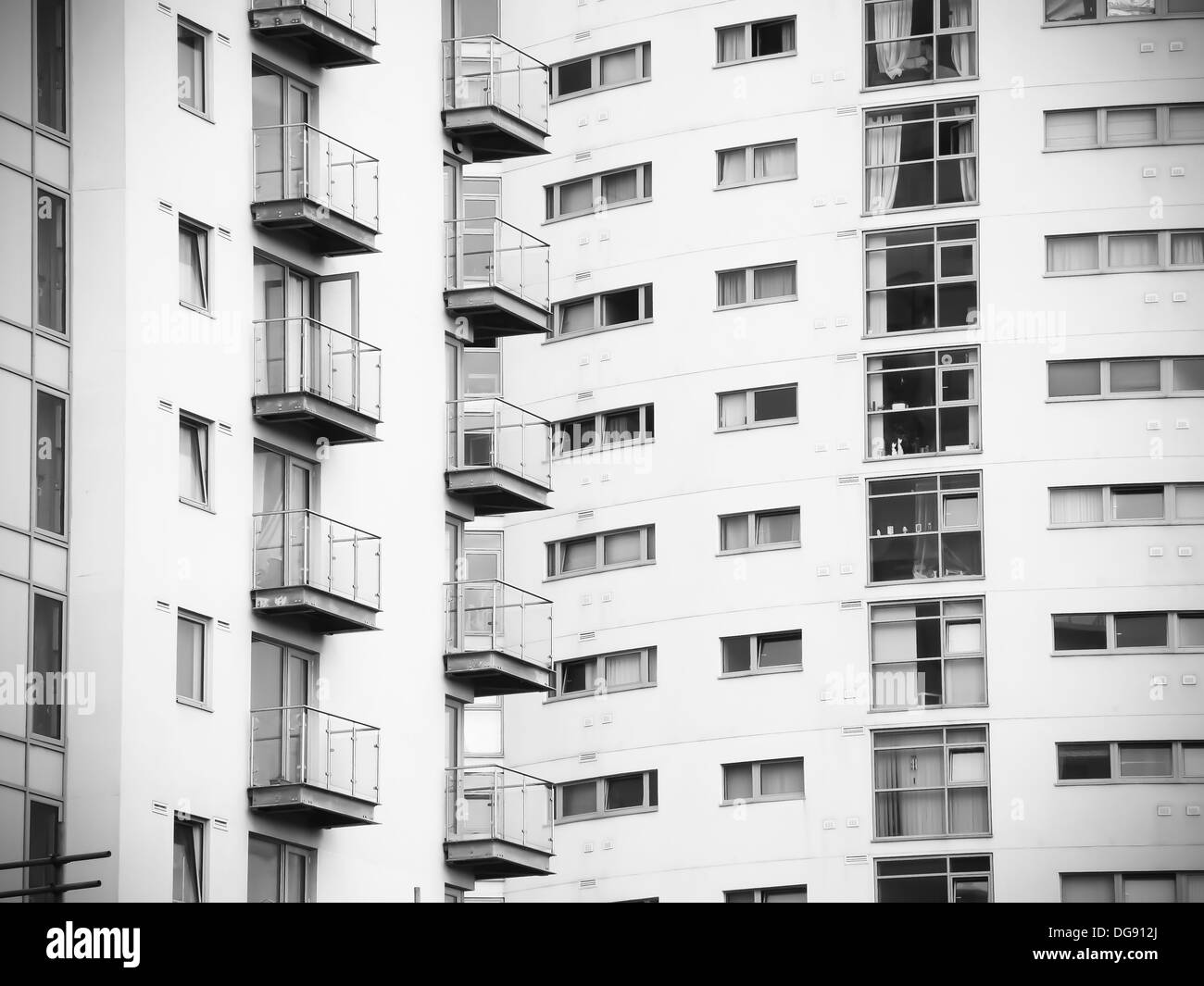 High rise blocks Black and White Stock Photos & Images - Alamy