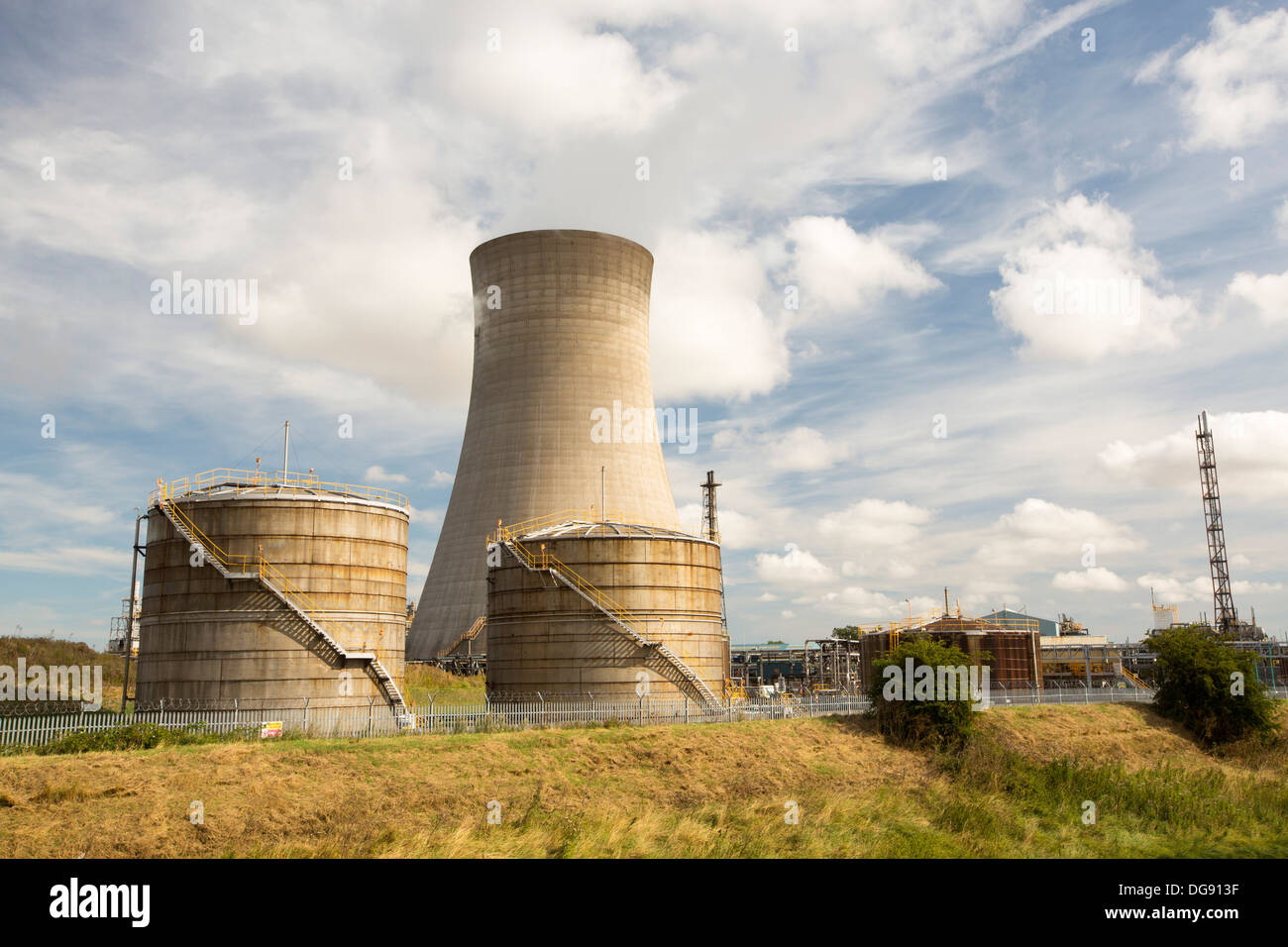 A gas fired power station at Salt End near Hull on the Humber estuary ...