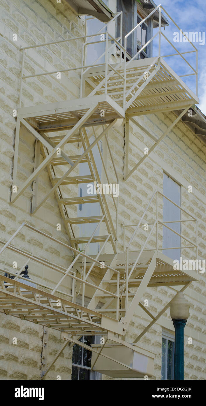 emergency exit stairs exterior house Stock Photo - Alamy