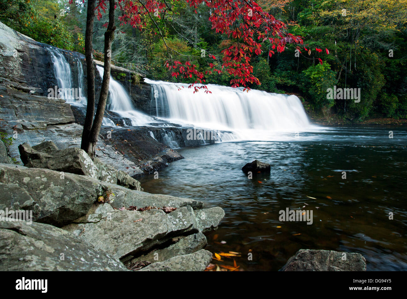 Hooker Falls - Dupont State Forest - Brevard, North Carolina USA Stock ...