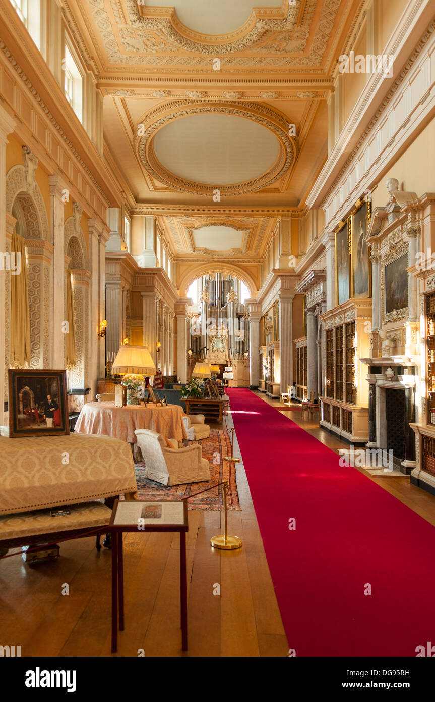 Long Library, Blenheim Palace, Woodstock, Oxfordshire, England Stock ...