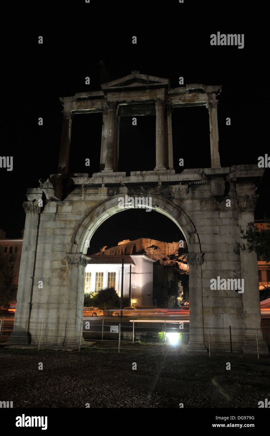 Hadrian's Arch in Athens Greece Stock Photo - Alamy