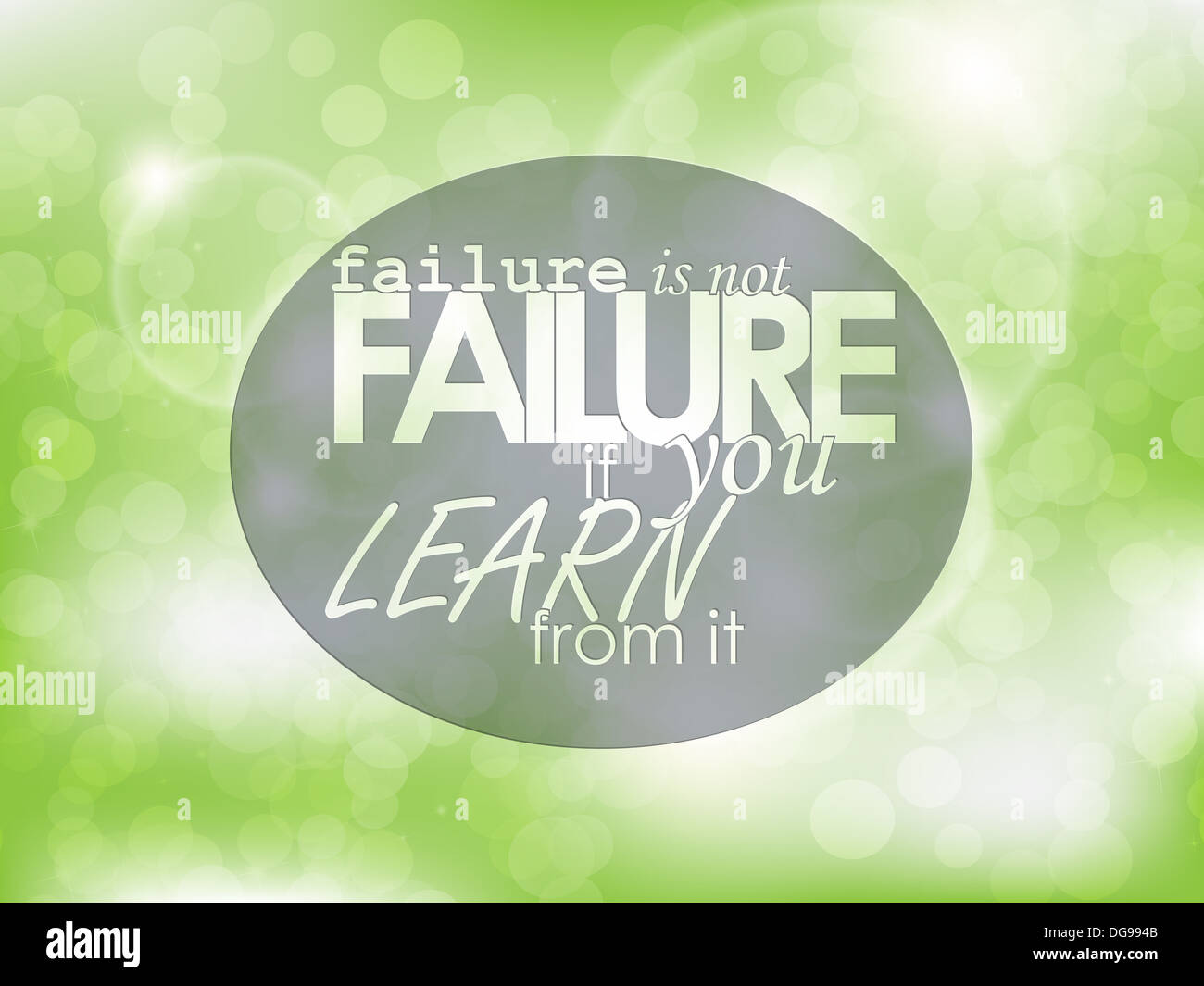 Failure is not failure if you learn from it. Typography background ...
