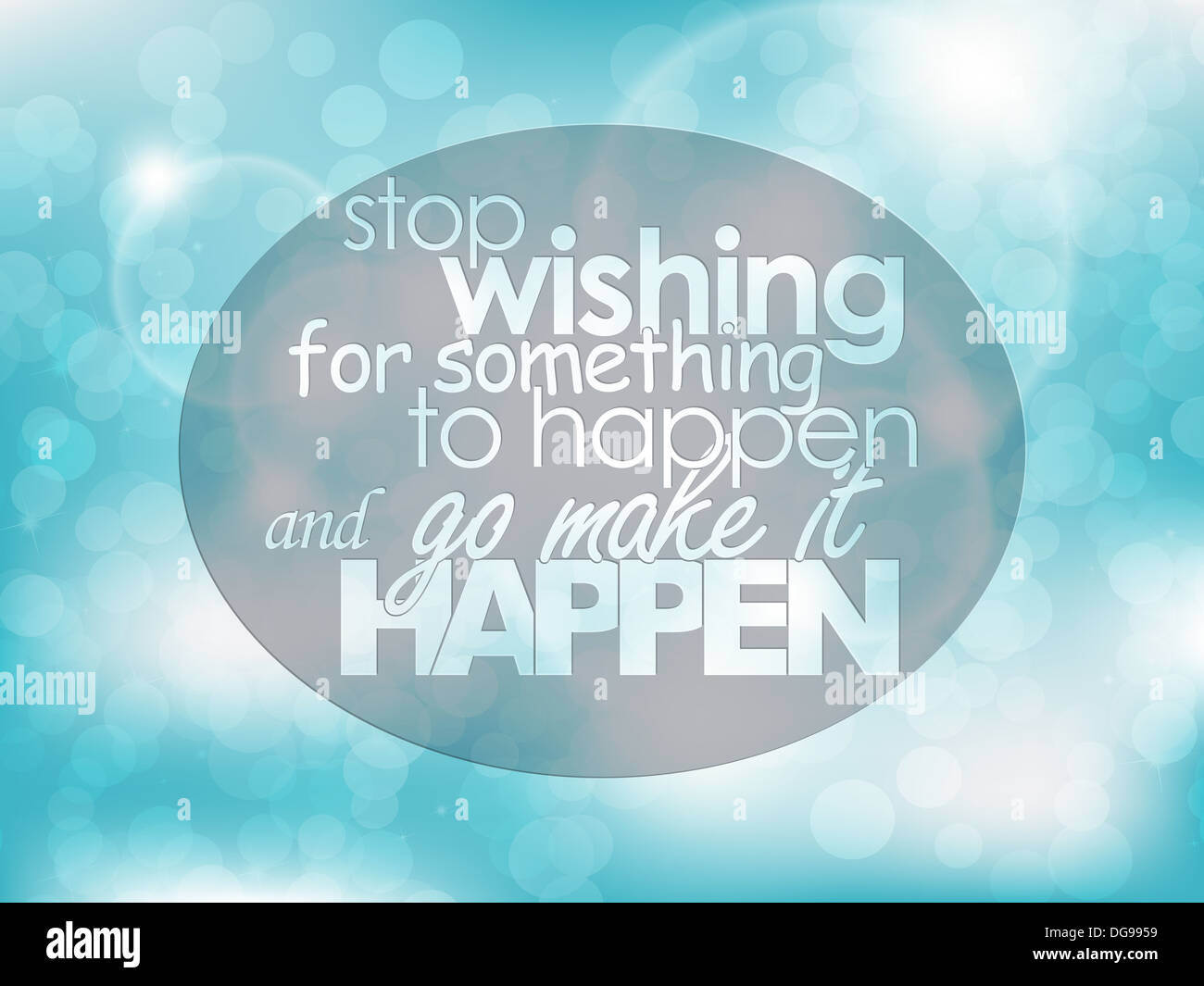 Stop wishing for something to happen and go make it happen. Typography ...
