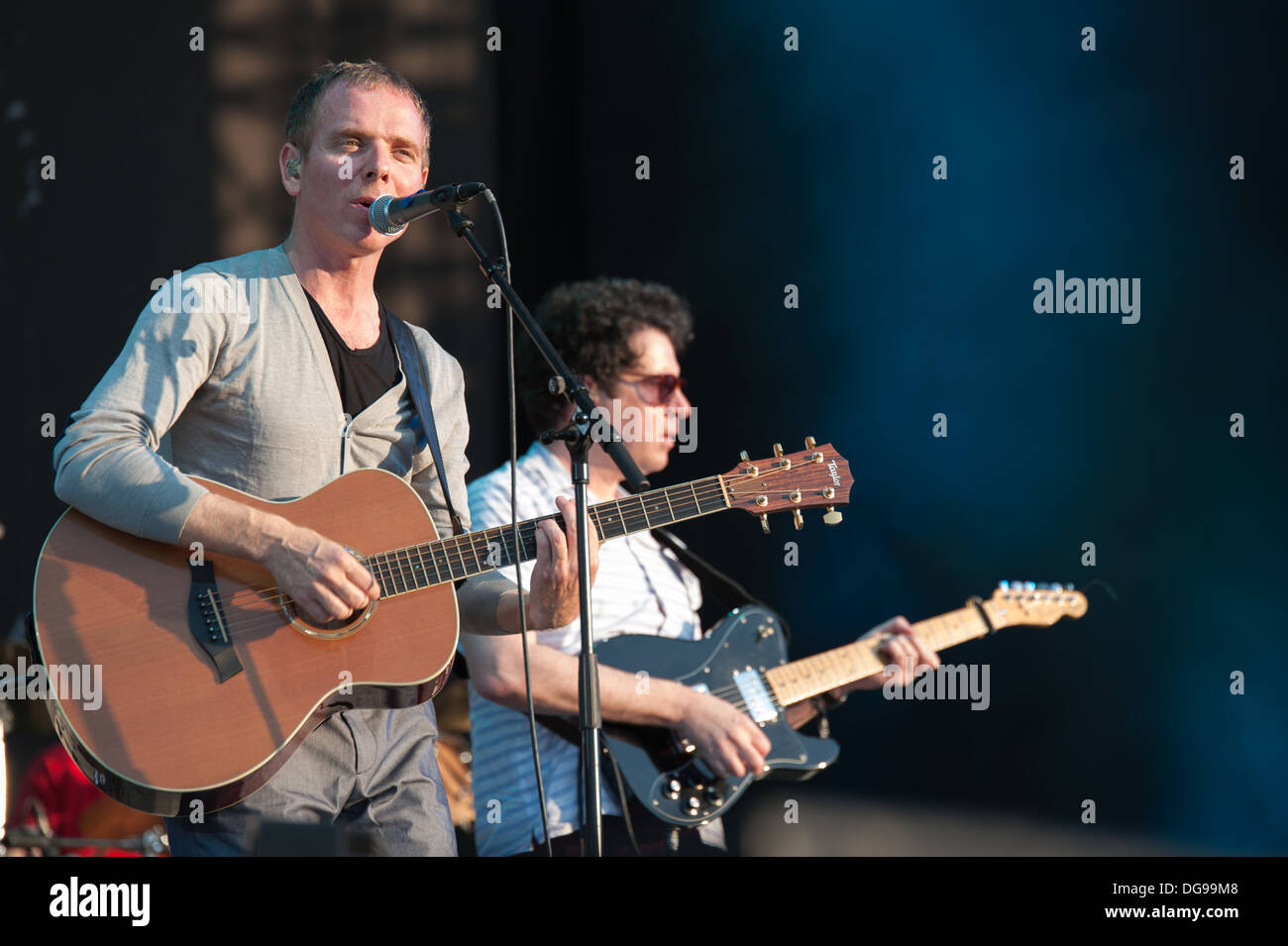 Stuart Murdoch and Stevie Jackson of Scottish indie pop band Belle and ...