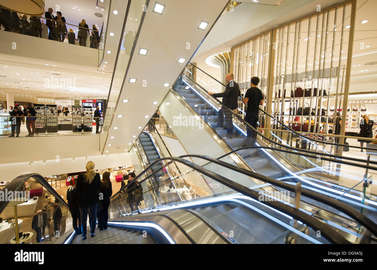 Interior view of the Breuninger department store on the shopping ...