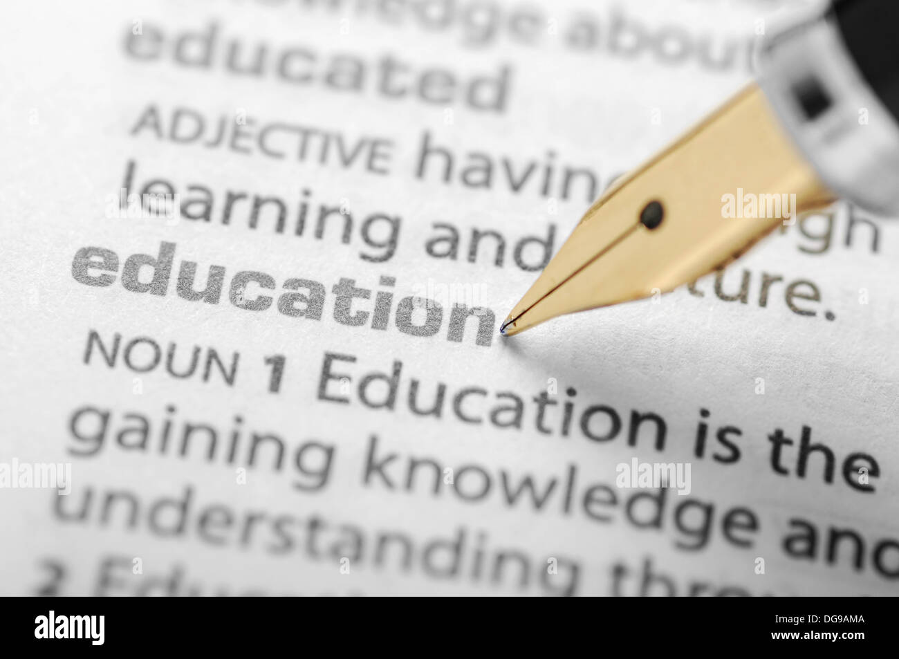 Education - Dictionary Series Stock Photo - Alamy